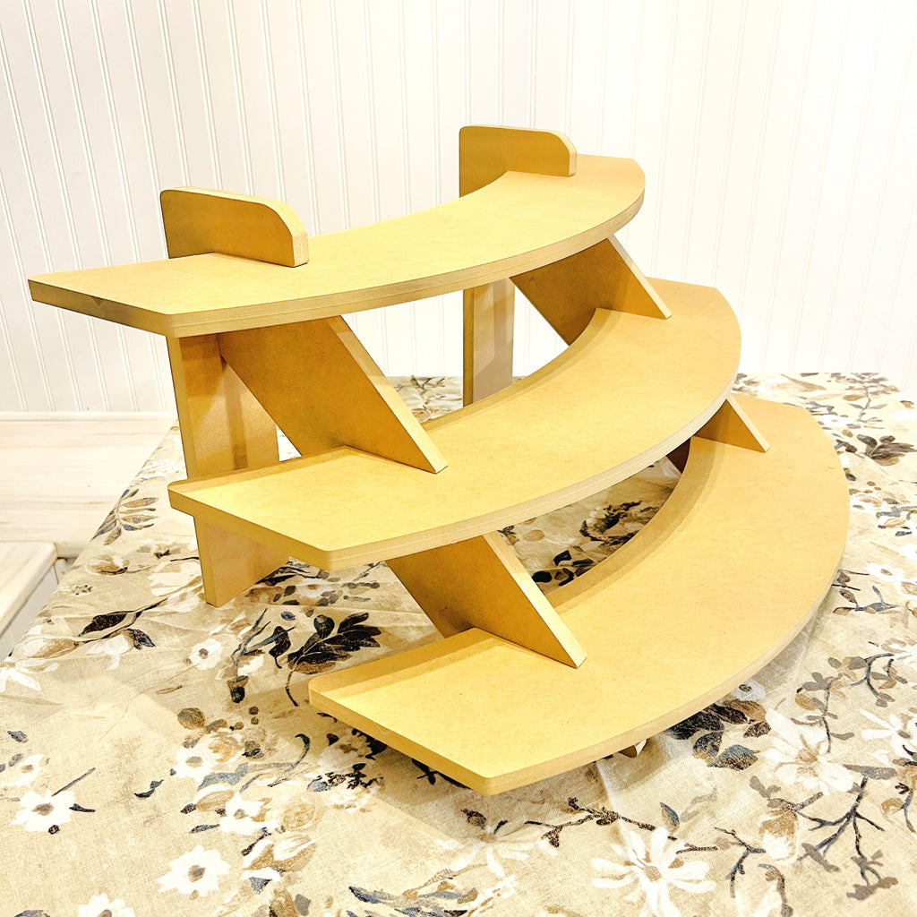 3-Tier Curved Display Stand starting at $73.00 – Wood Evolutions
